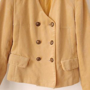 Basel | Jackets & Coats | Basel Yellow Velour Velvet Military Style ...